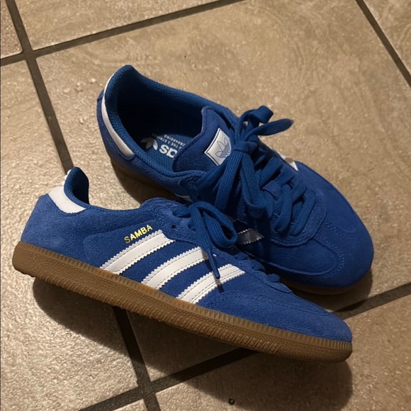 adidas | Shoes | Adidas Samba Blue Sneakers | Poshmark